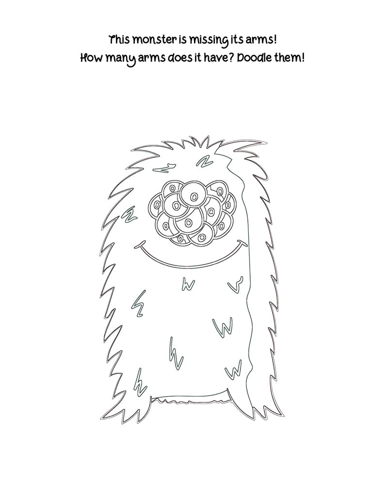 Silly Monsters Coloring and Doodle Pages for Kids | Printable Coloring ...