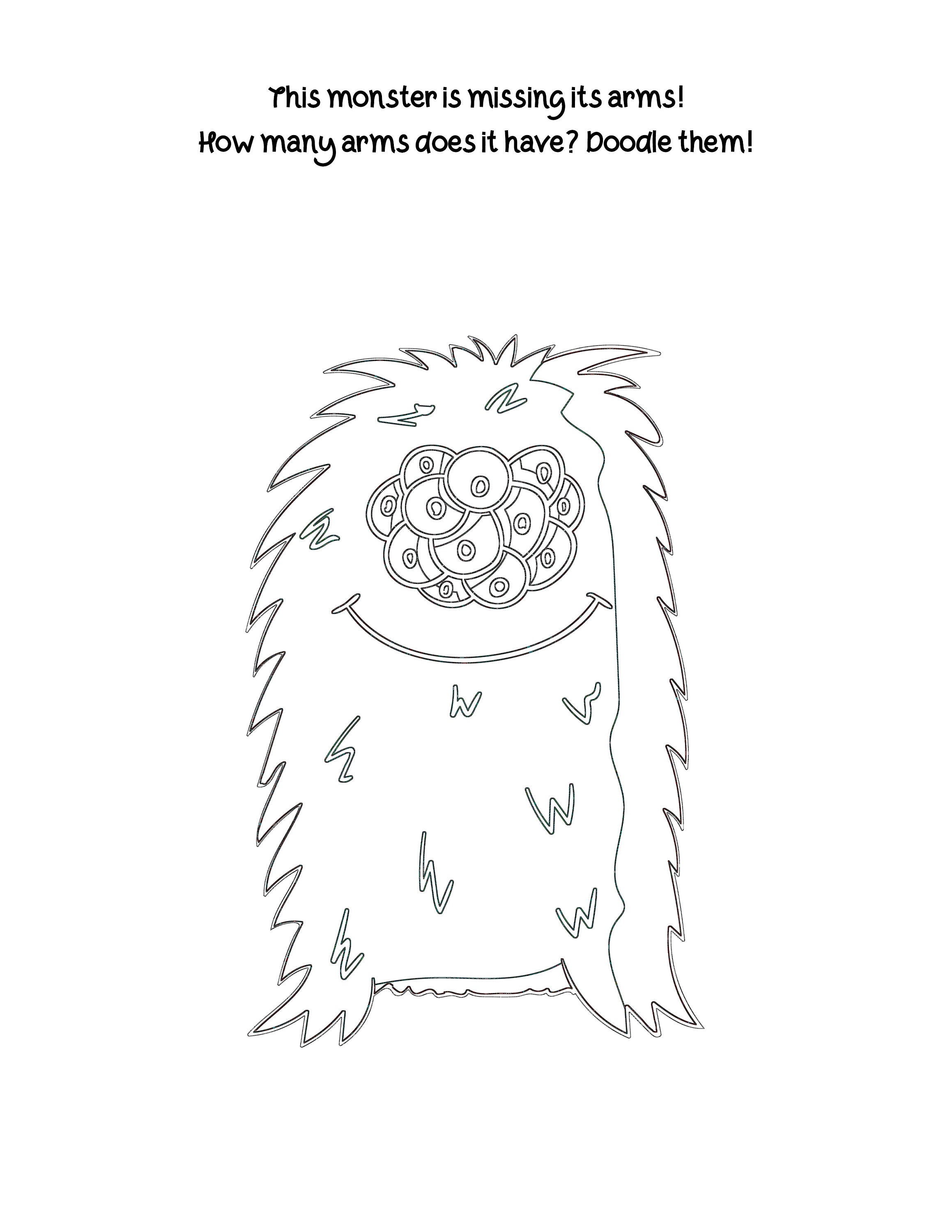 Silly Monsters Coloring and Doodle Pages for Kids Printable Coloring ...