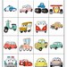 I Love Cars Bingo Cards for 10 and Memory Game | Printable Bingo Cards ...