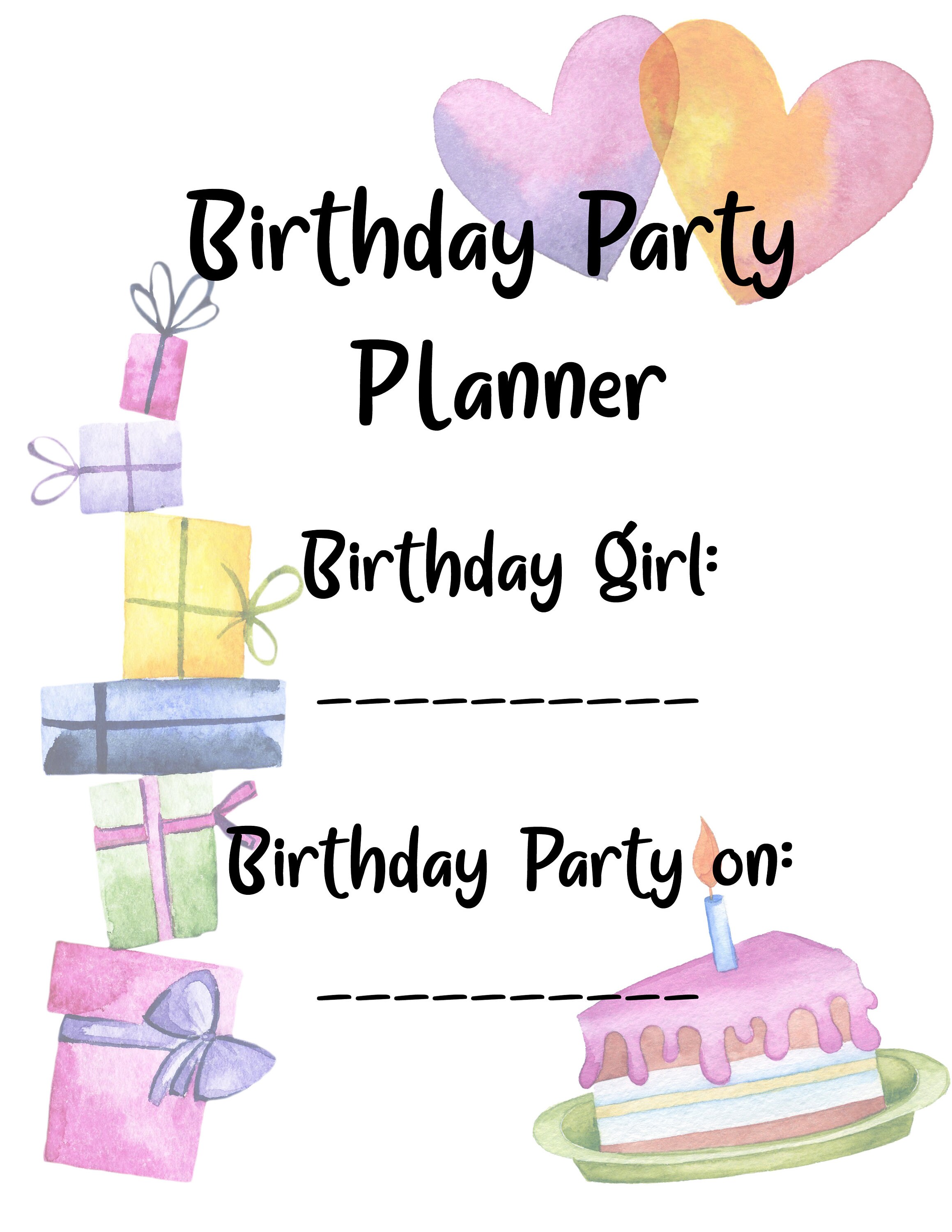 Printable Birthday Party Planner - Etsy