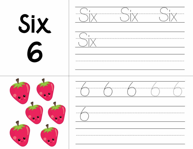 Fruity Fun Preschool Printable Worksheets Numbers 1 to 10 | Etsy