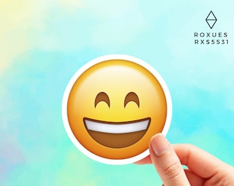 Smile Face Decal, Smiling Emoji Decal, Happy Emoji Sticker Choose Your ...