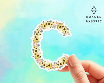 Letter p Watercolor Sticker, Water Bottle Sticker, Laptop Sticker, Name ...