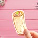 Burrito Mexican Food Sticker, Vinyl Sticker, Mexican Foodie Gift ...