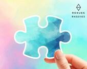 Puzzle Sticker Puzzle Piece Sticker Autism Sticker - Etsy