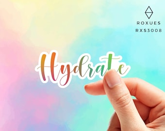 Blue Hydrate or Diedrate Sticker, Hydrate Sticker, Laptop Stickers ...