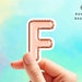 Balloon Letter "f" Sticker, Water Bottle Sticker, Laptop Sticker, Name ...