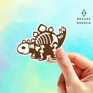 Stegosaurus Skeleton Sticker Dinosaur Sticker Cute Dinosaurs Sticker ...