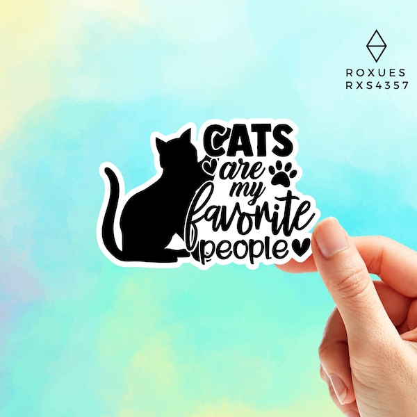 I Love My Cat Sticker - Etsy