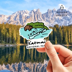 Katmai National Park Destination Decal, Stickers for Laptop, Laptop ...