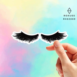 Eyelash Sticker Fake Eyelash Sticker MacBook Decal Vinyl Sticker Make ...