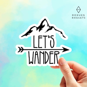 Let's Wander Sticker Adventure Sticker, Travel Sticker, Camping Sticker ...
