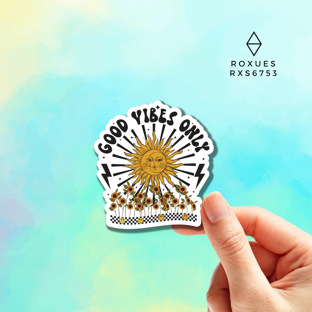 Good Vibes Only Sticker, MacBook Decal, Laptop Sticker, Cute Sticker ...