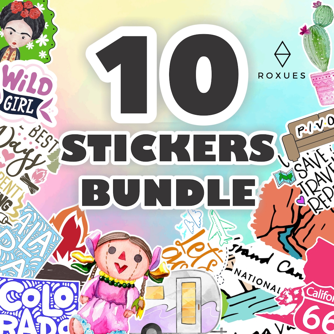 10 STICKERS BUNDLE, Stickers for Laptop, Laptop Decals, Stickers ...