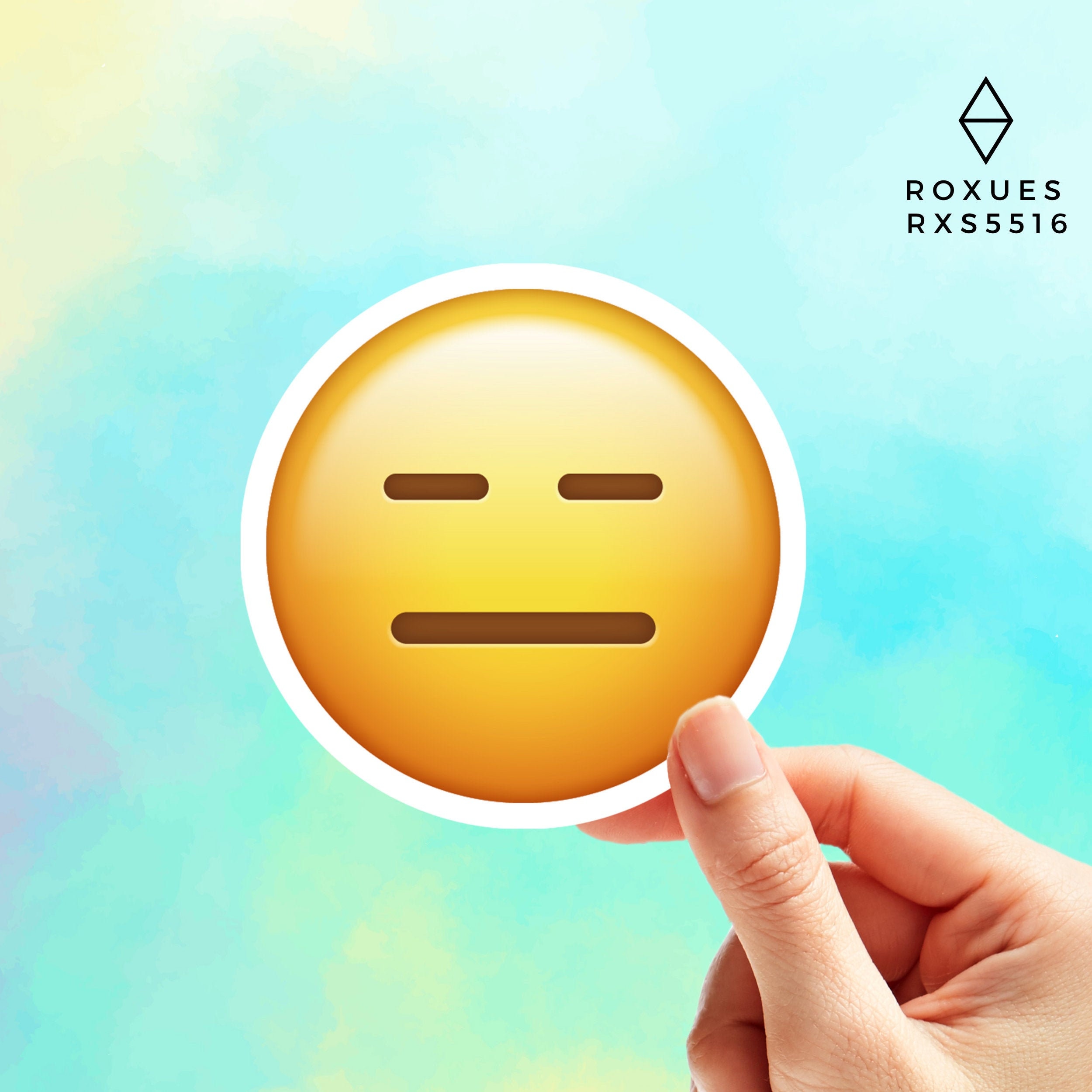 Expressionless Emoji Sticker Emoji Faces Cool Stickers - Etsy