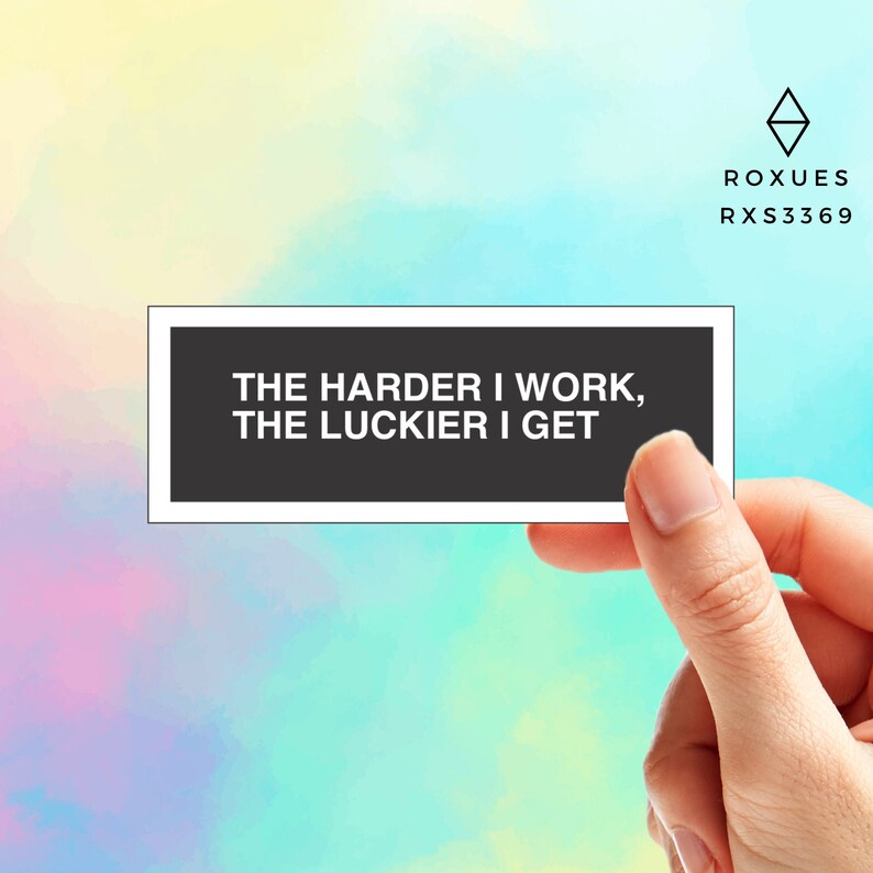 Work Hard Hard Work Work Hard Play Hard Inspirational Decal | Etsy