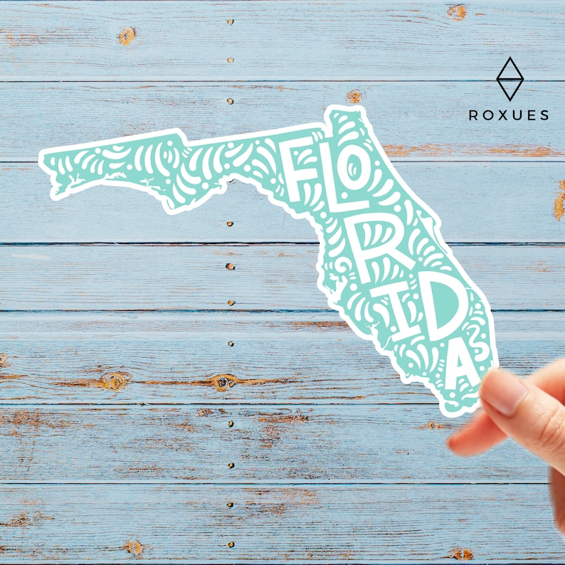 Florida State Sticker Florida Pride Florida Outline Travel - Etsy