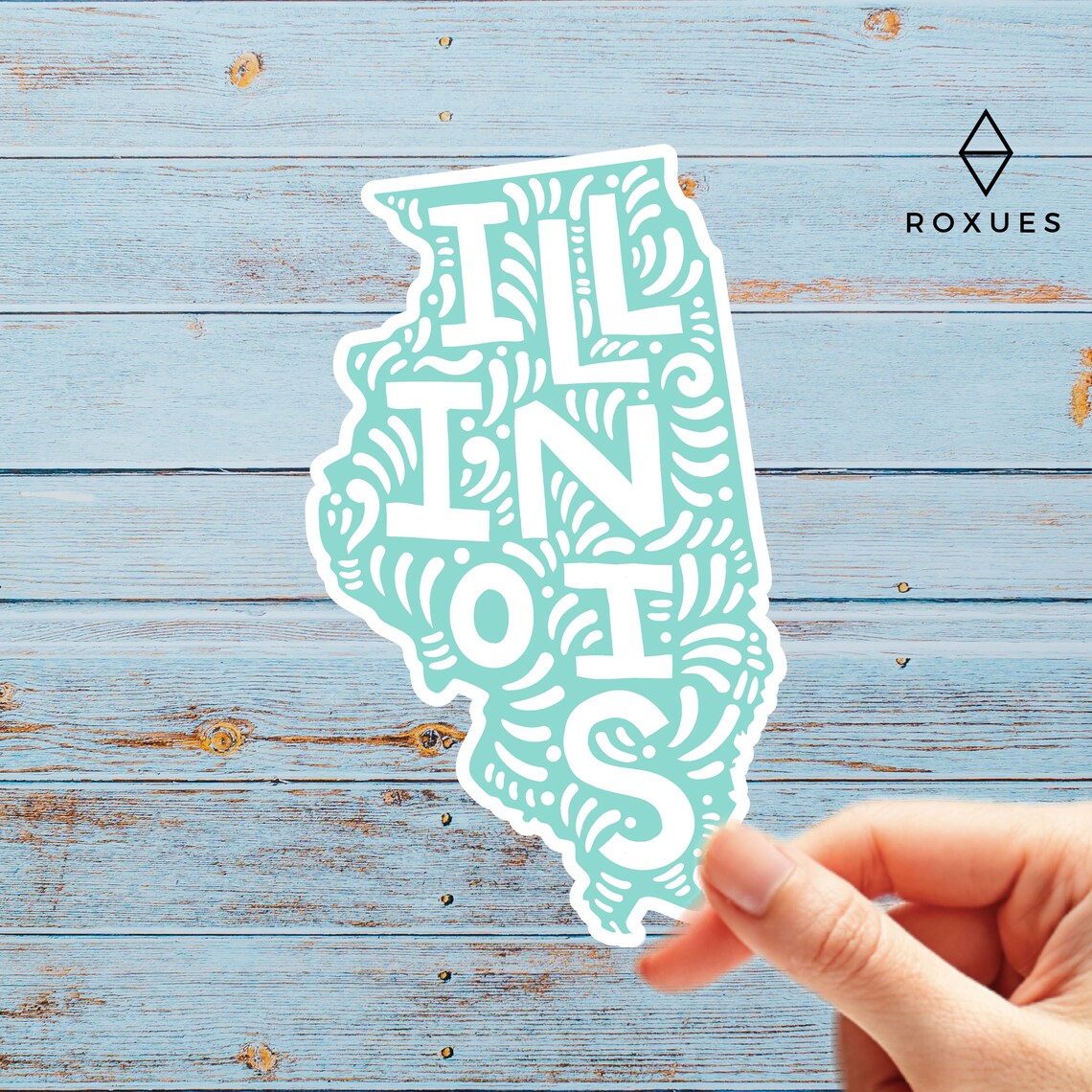 ILLINOIS State VINYL STICKER Stickers for Laptop Laptop | Etsy