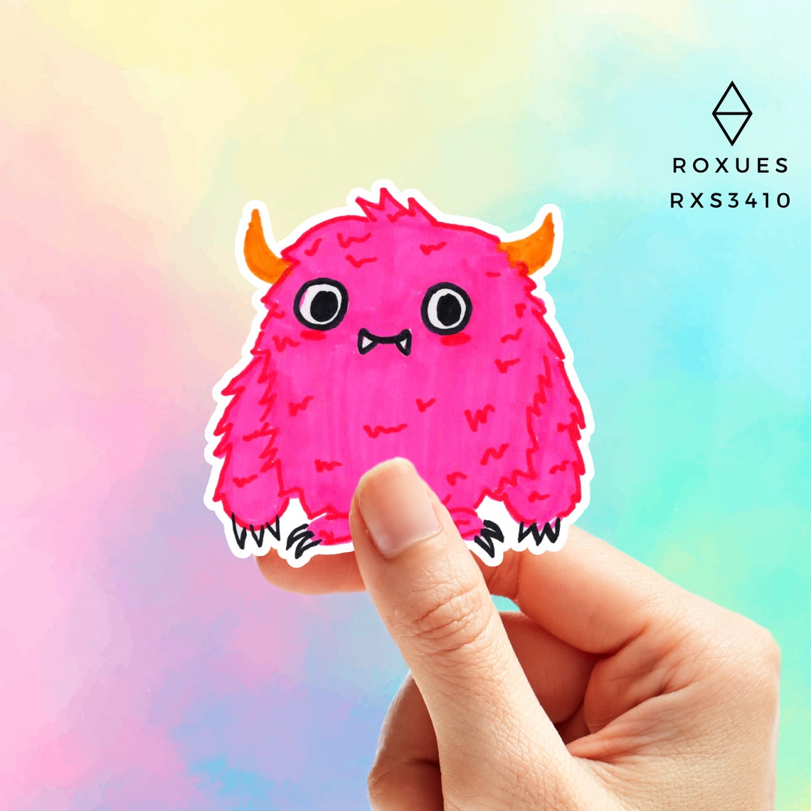 Doodle Monster Monsters Scary Sticker Monster Sticker Water Bottle ...