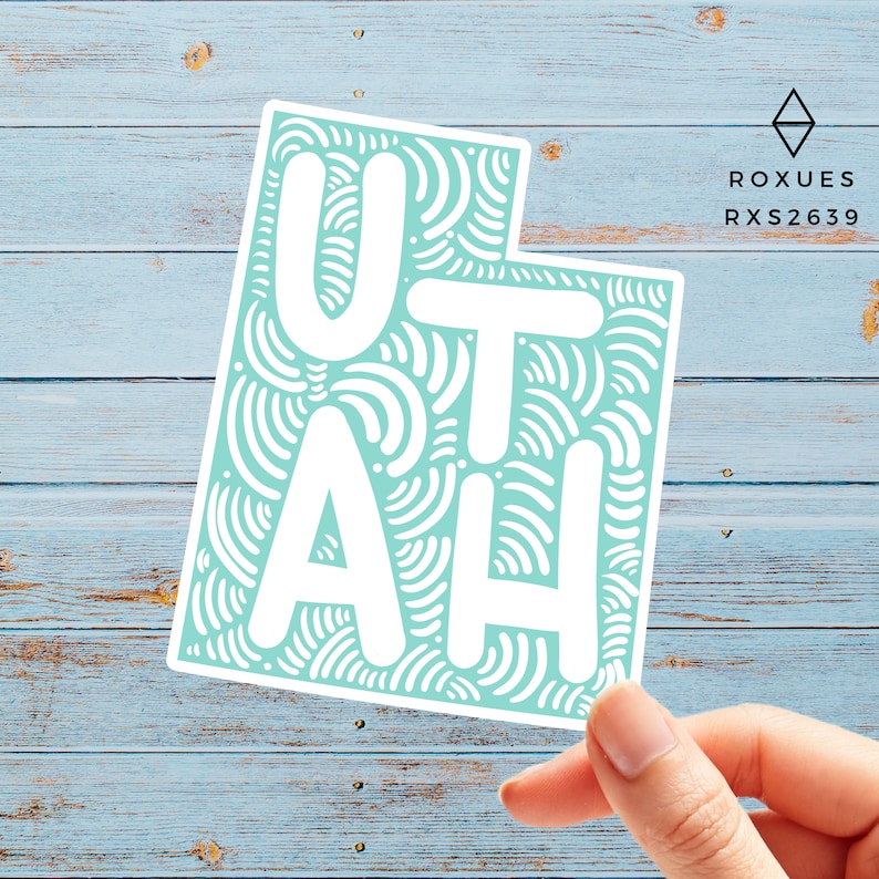 Utah State Utah Sticker Utah Pride Utah Outline Travel Sticker - Etsy