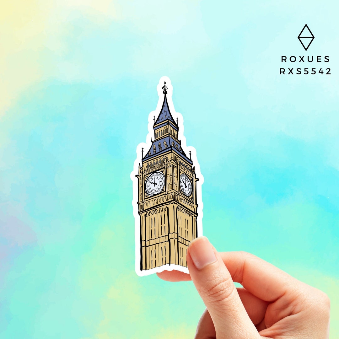 Big Ben Sticker, London Stickers, Travel Stickers, Stickers for Laptop ...