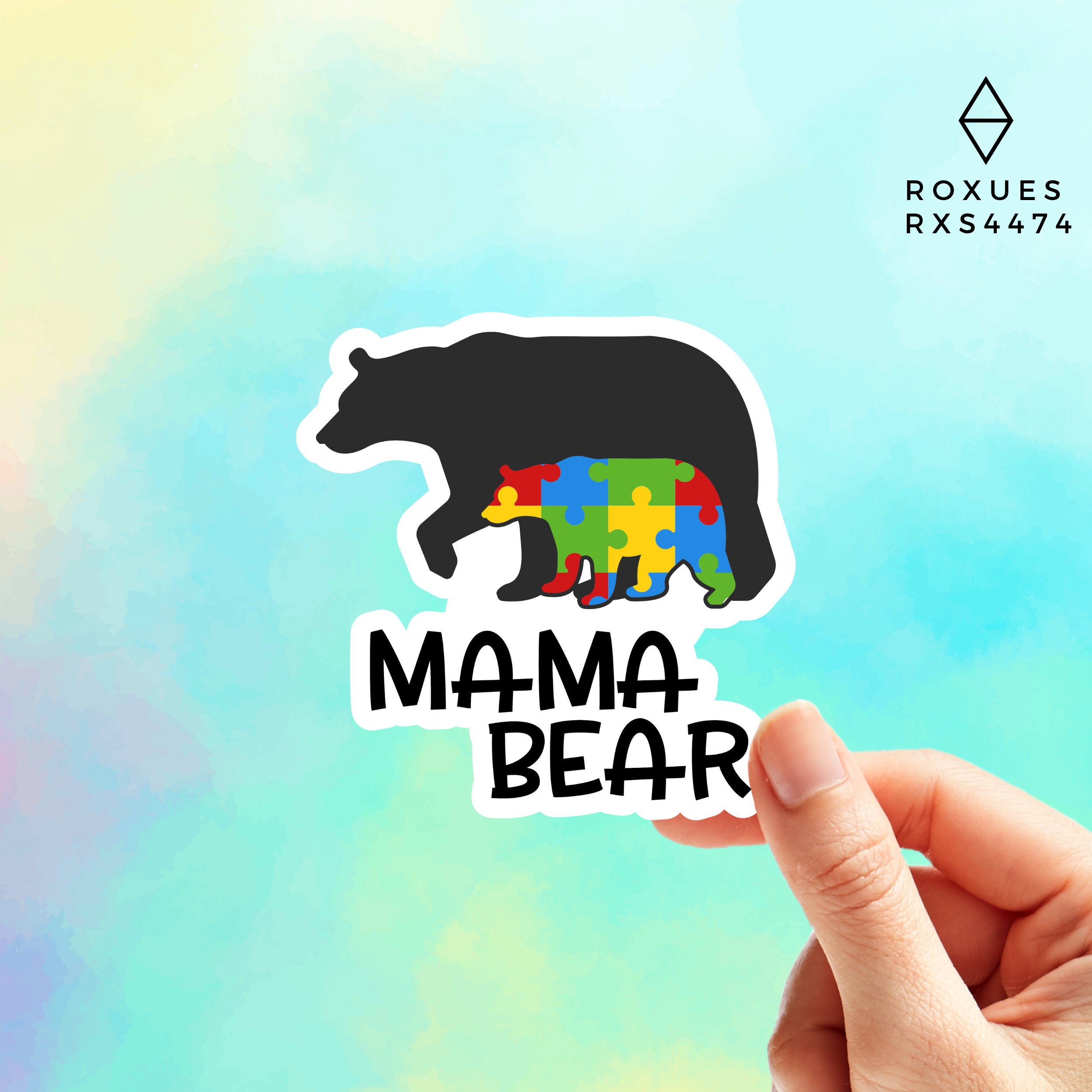 Mama Bear Autism Sticker Puzzle Piece Sticker Autism | Etsy