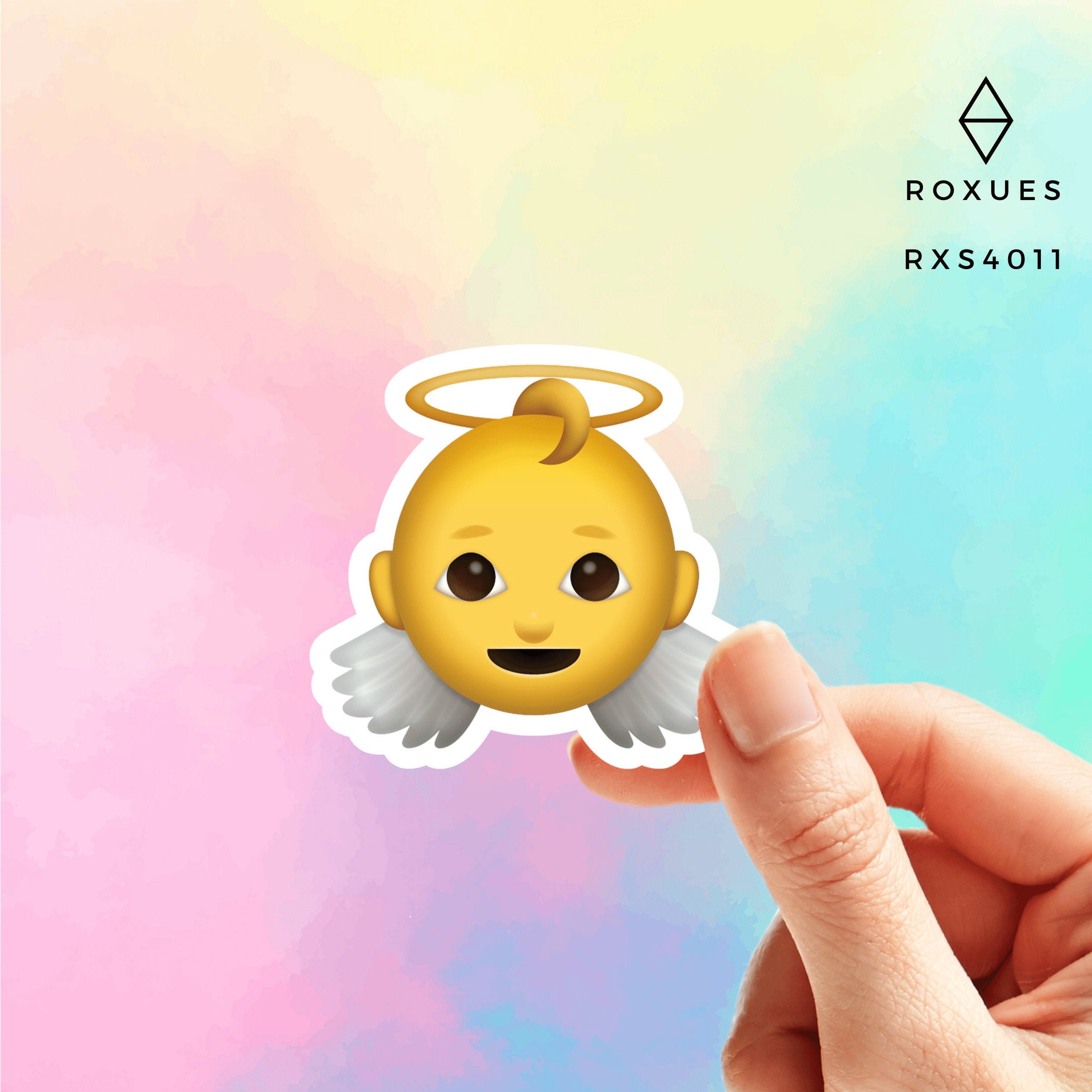 Baby Angel Emoji Sticker Emoji Faces Cool Stickers Whatsapp | Etsy