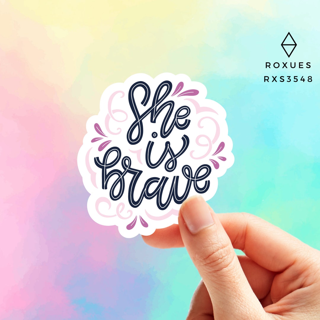 She is Brave Boss Girl Sticker Girl Power Decal Women Female - Etsy