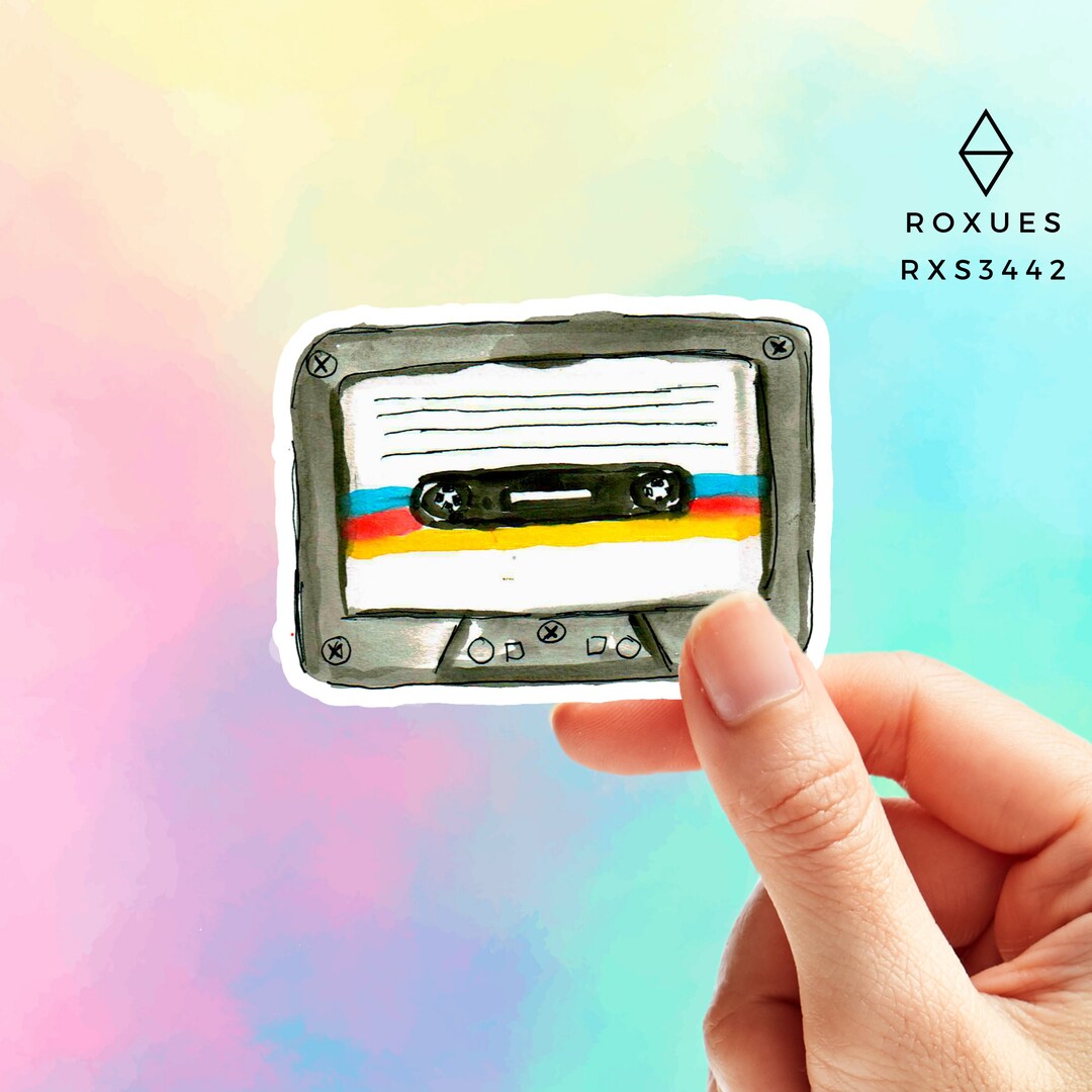 Cassette Sticker Vinyl Decal Retro Sticker Laptop Sticker Water Bottle ...