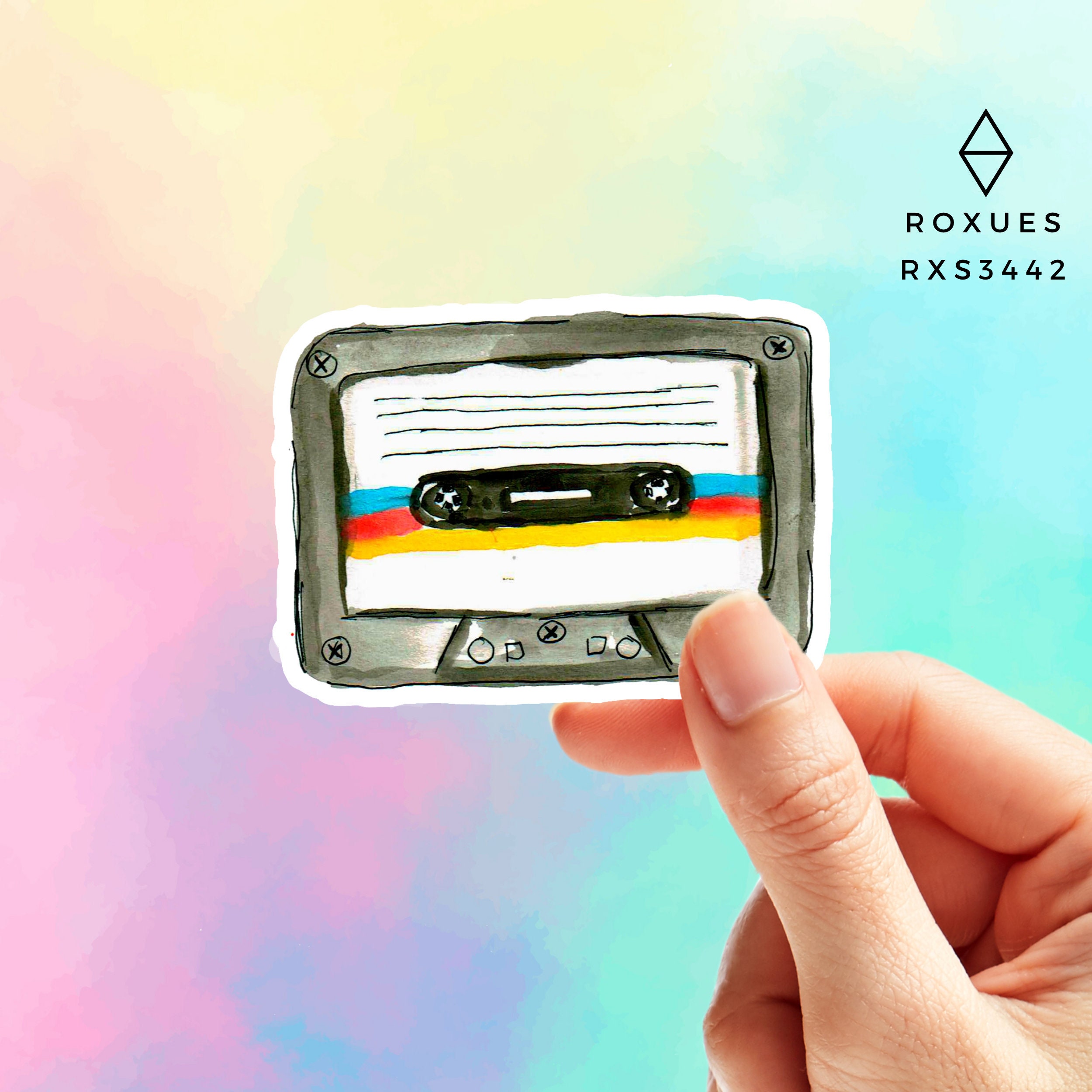 Cassette Sticker Vinyl Decal Retro Sticker Laptop Sticker | Etsy