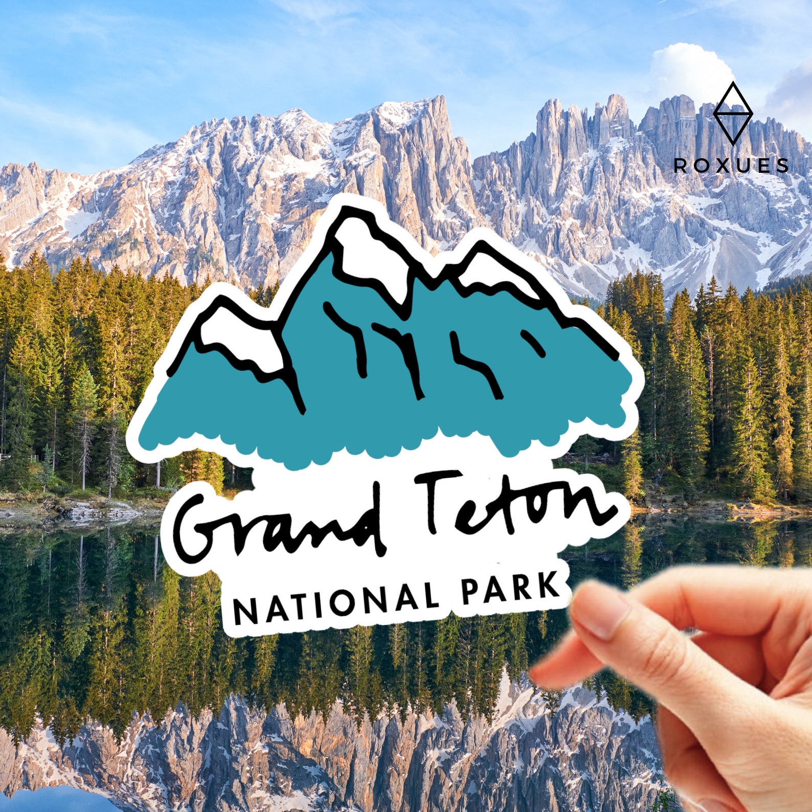 Grand Teton National Park VINYL STICKER, Stickers for Laptop, Laptop ...