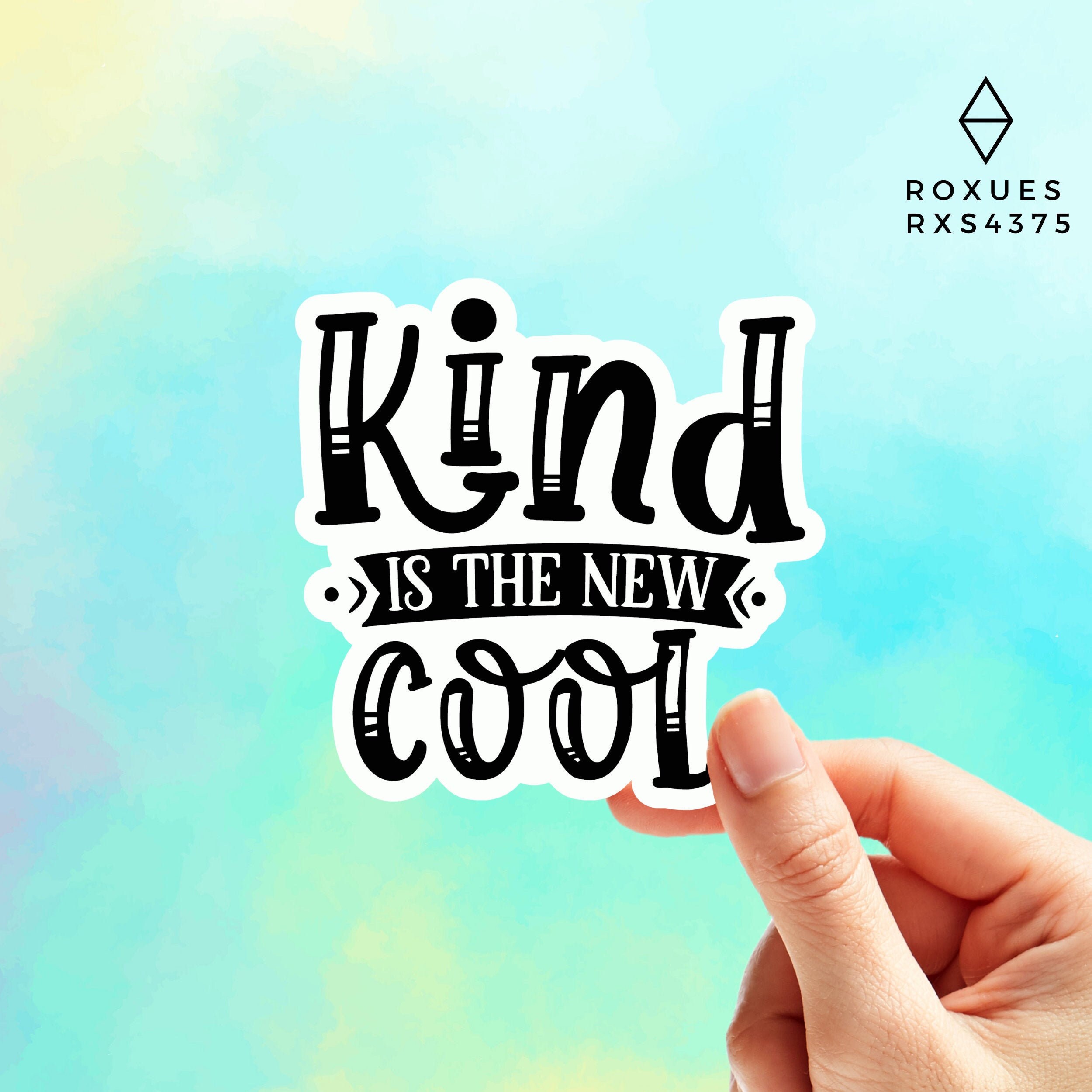 Kind is the New Cool Sticker Vinyl Sticker Laptop Sticker | Etsy