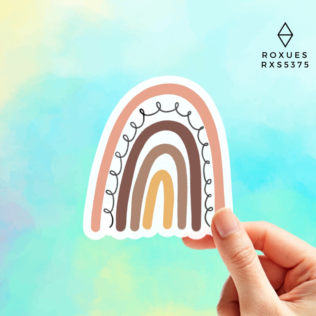 Boho Rainbow Sticker Rainbow Sticker Water Bottle Sticker Stickers for ...