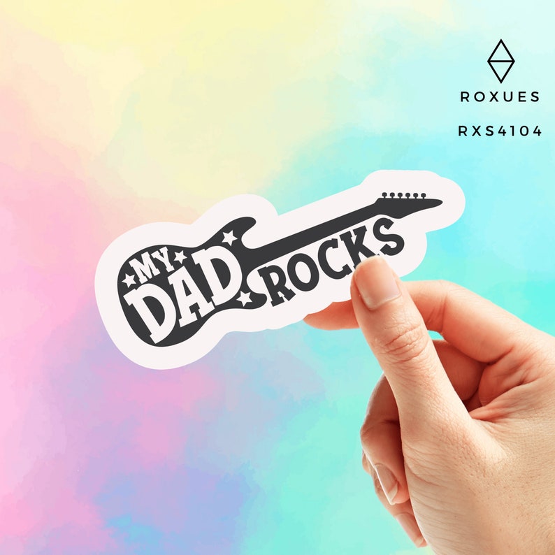 My Dad Rocks Sticker Funny Saying Phrases Sticker Father's - Etsy