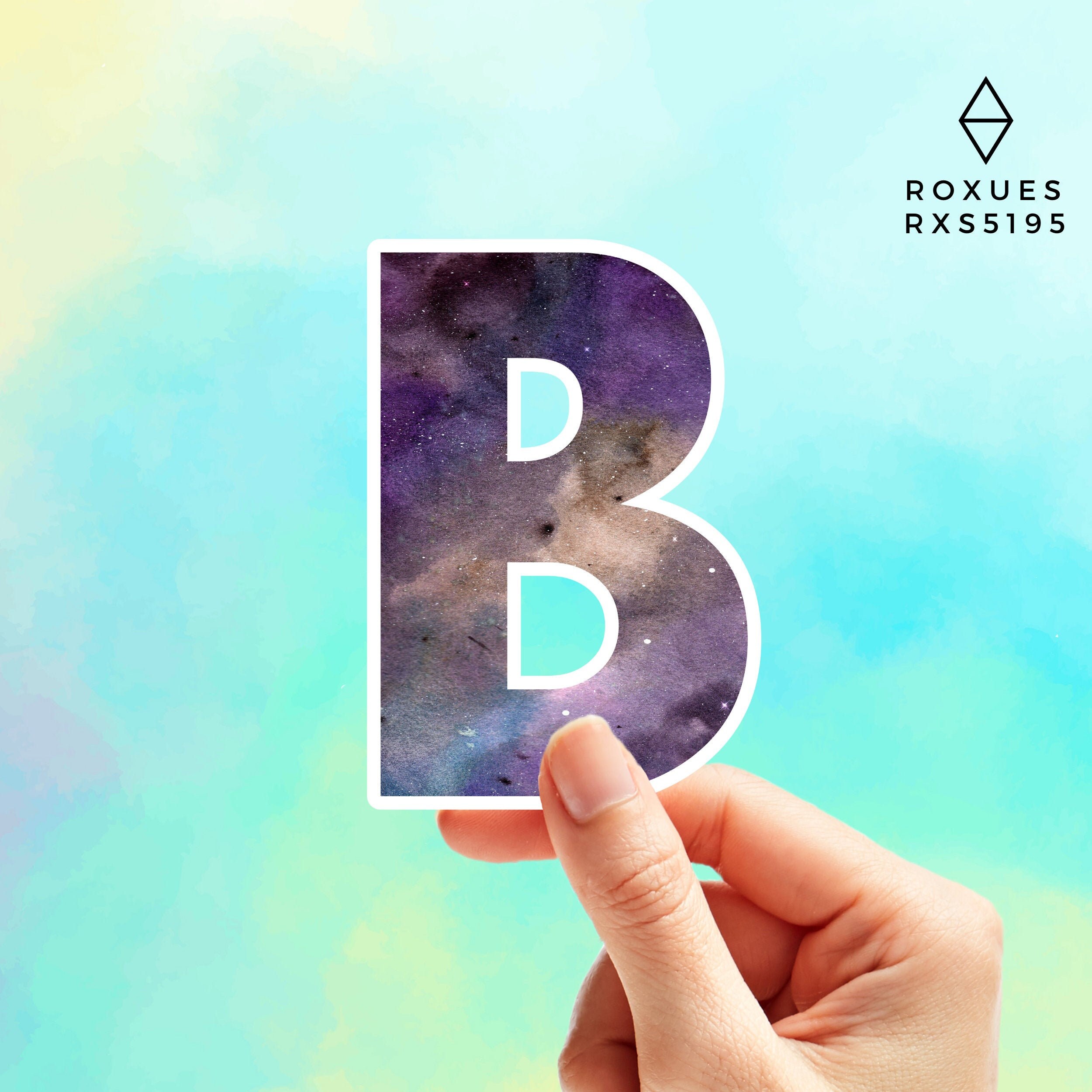 Letter B Galaxy Sticker Galaxy Water Bottle | Etsy