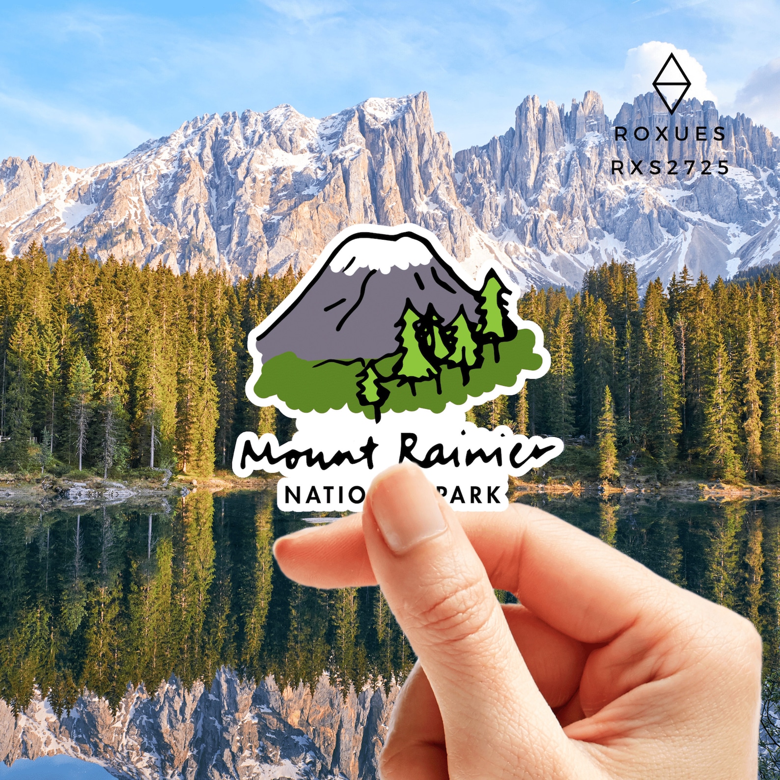 Mount Rainier National Park VINYL STICKER Stickers for - Etsy