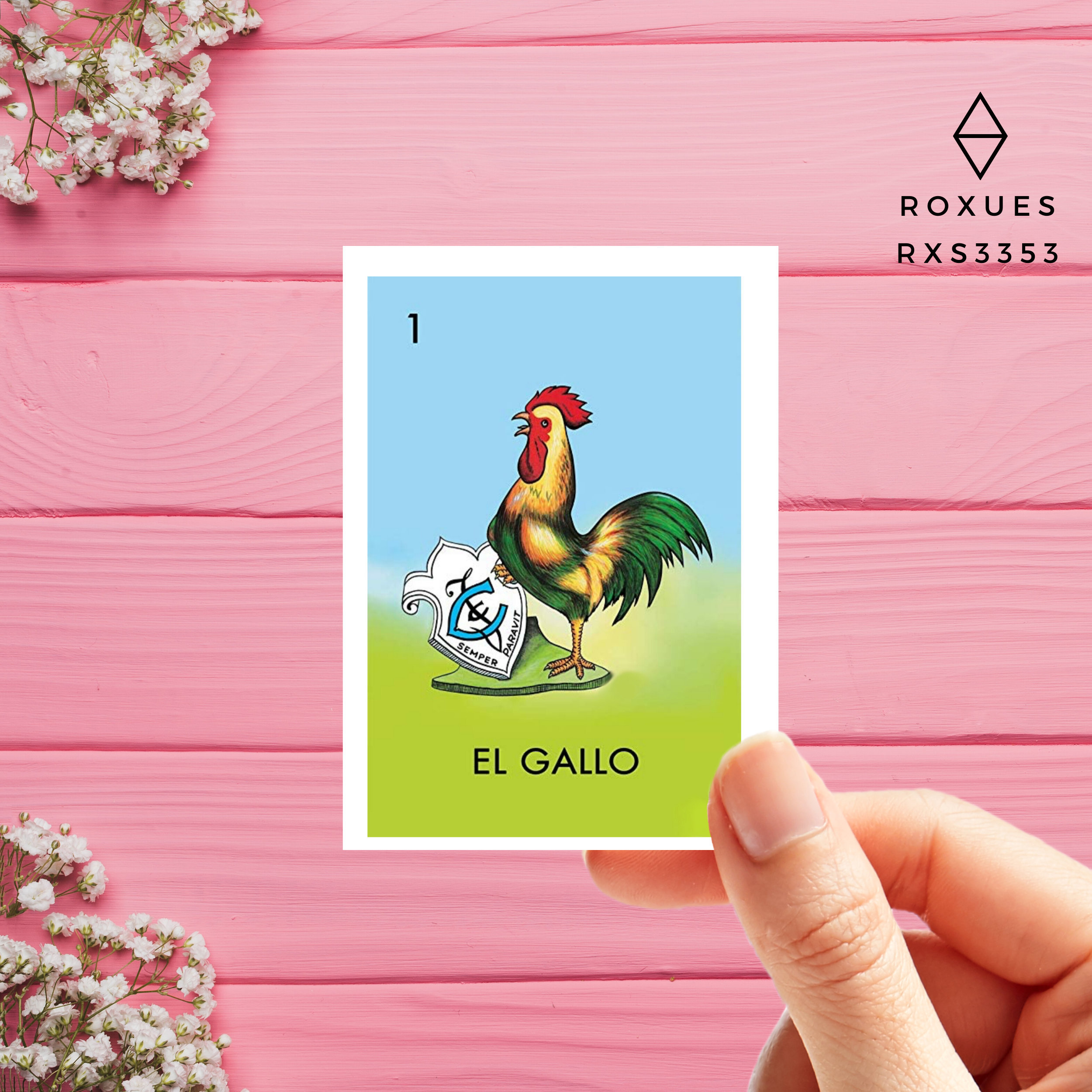 El Gallo Loteria Sticker Mexican Stickers Mexico Stickers - Etsy