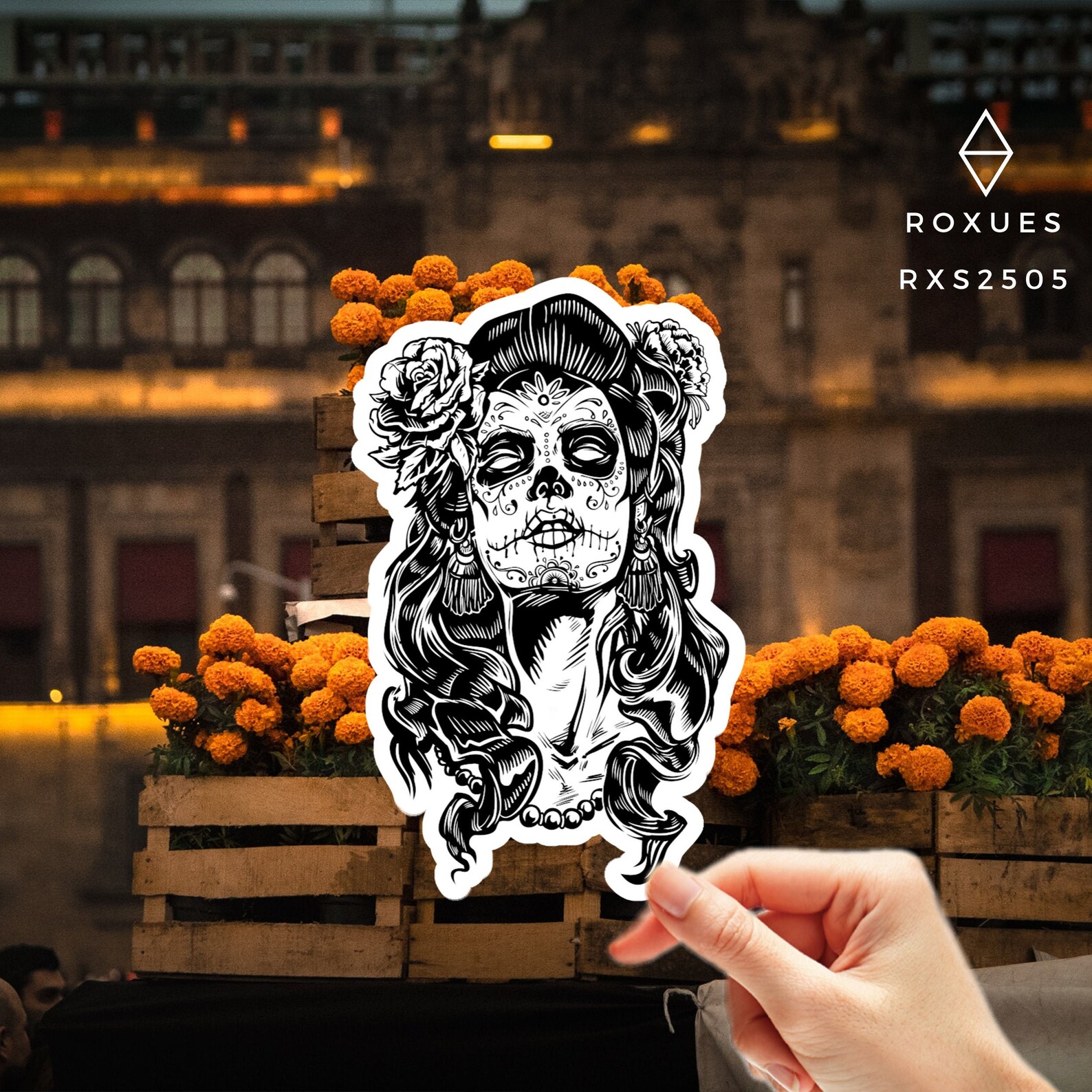 Catrina Sticker, Mexican Sticker, Day of the Dead, Catrina, Stickers ...
