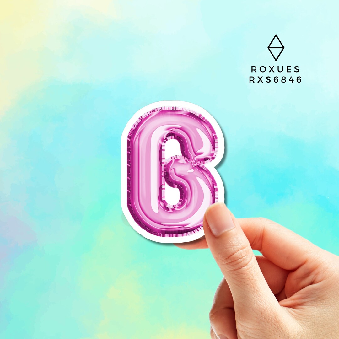 Foil Balloon Letter G Sticker, Water Bottle Sticker, Laptop Sticker ...