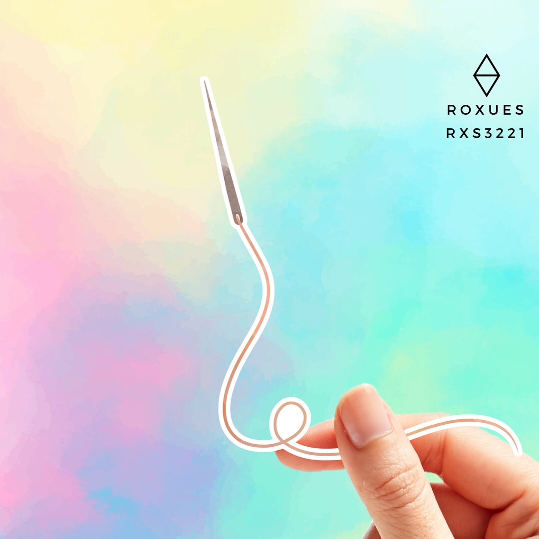 Needle and Thread Sticker Needle Sticker Sewing Craft Vinyl Decal ...