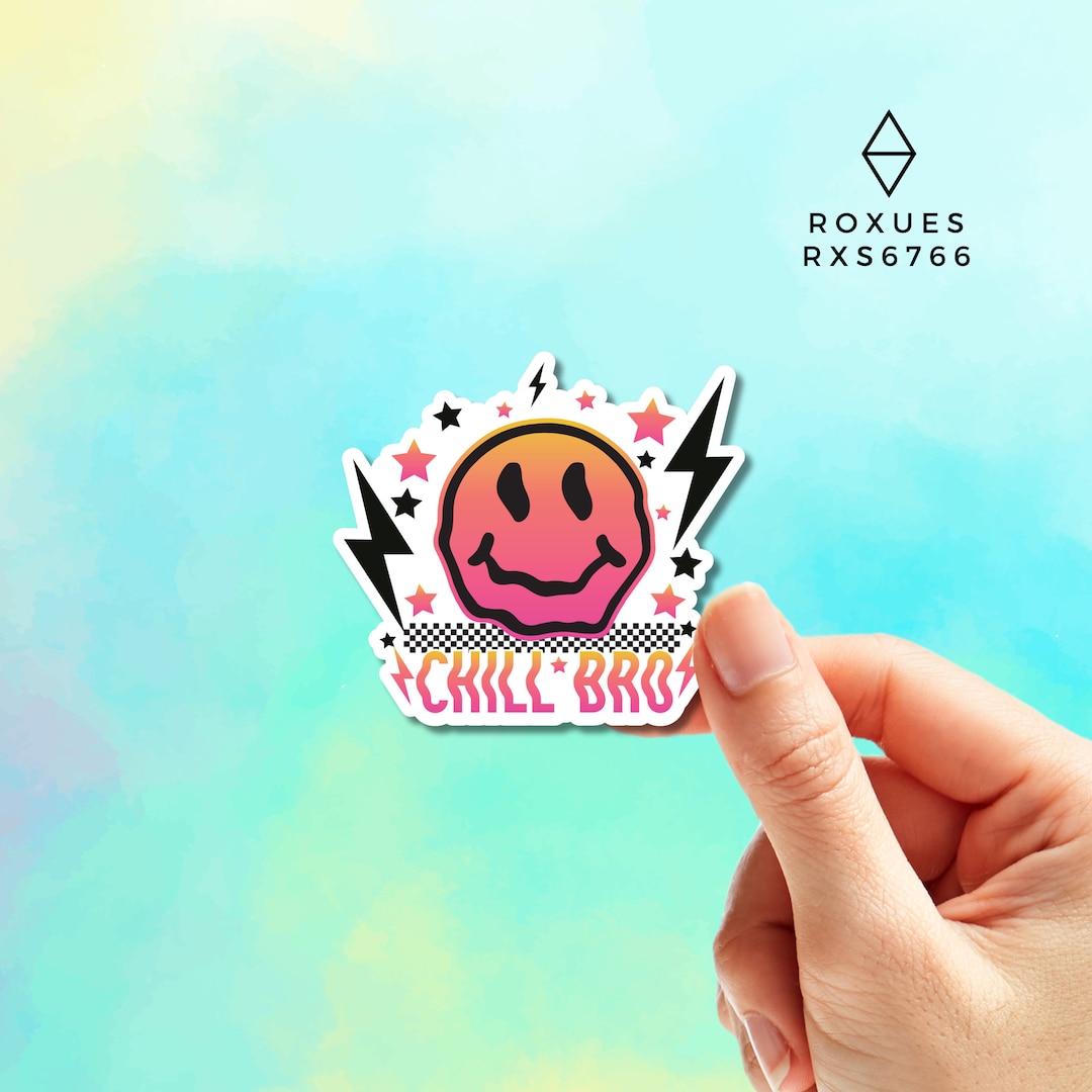 Chill Bro Sticker, Emoji Sticker, Water Bottle Sticker, Laptop Sticker ...