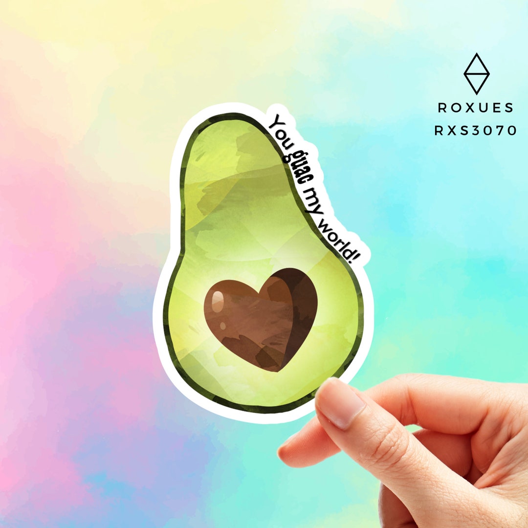 Avocado Vinyl Sticker, Food Stickers, MacBook Decal, MacBook Pro ...