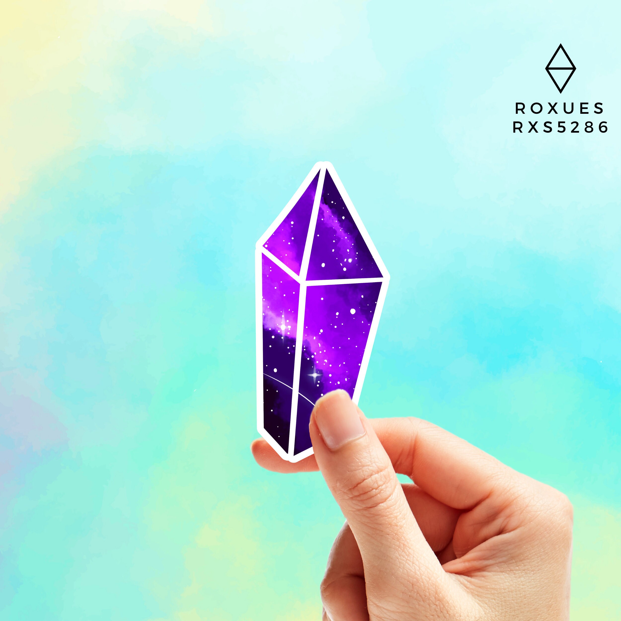 Space Crystal Sticker Gemstones Gems Crystals Stones Decal - Etsy