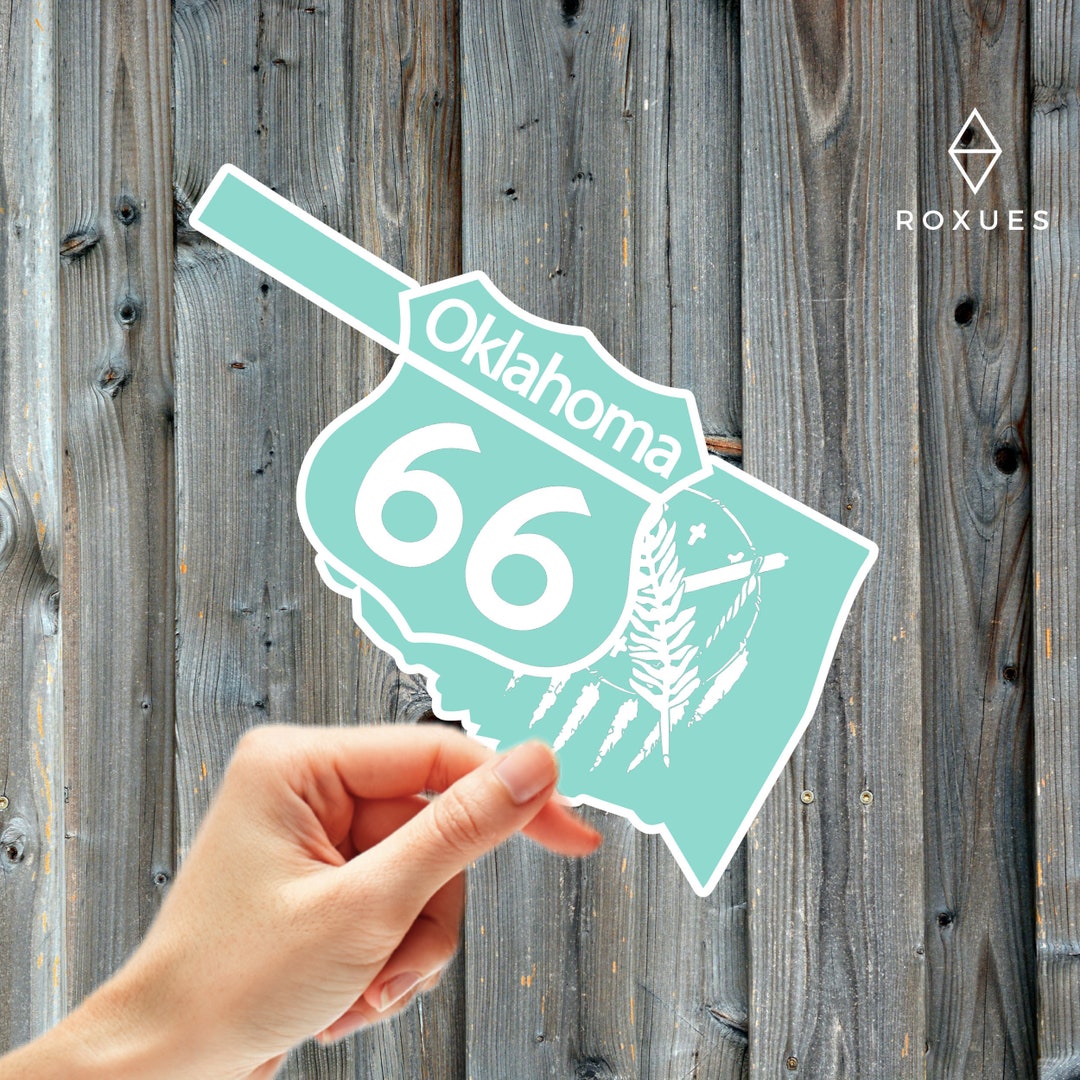 OKLAHOMA Route 66 VINYL STICKER, Stickers for Laptop, Laptop Decals ...