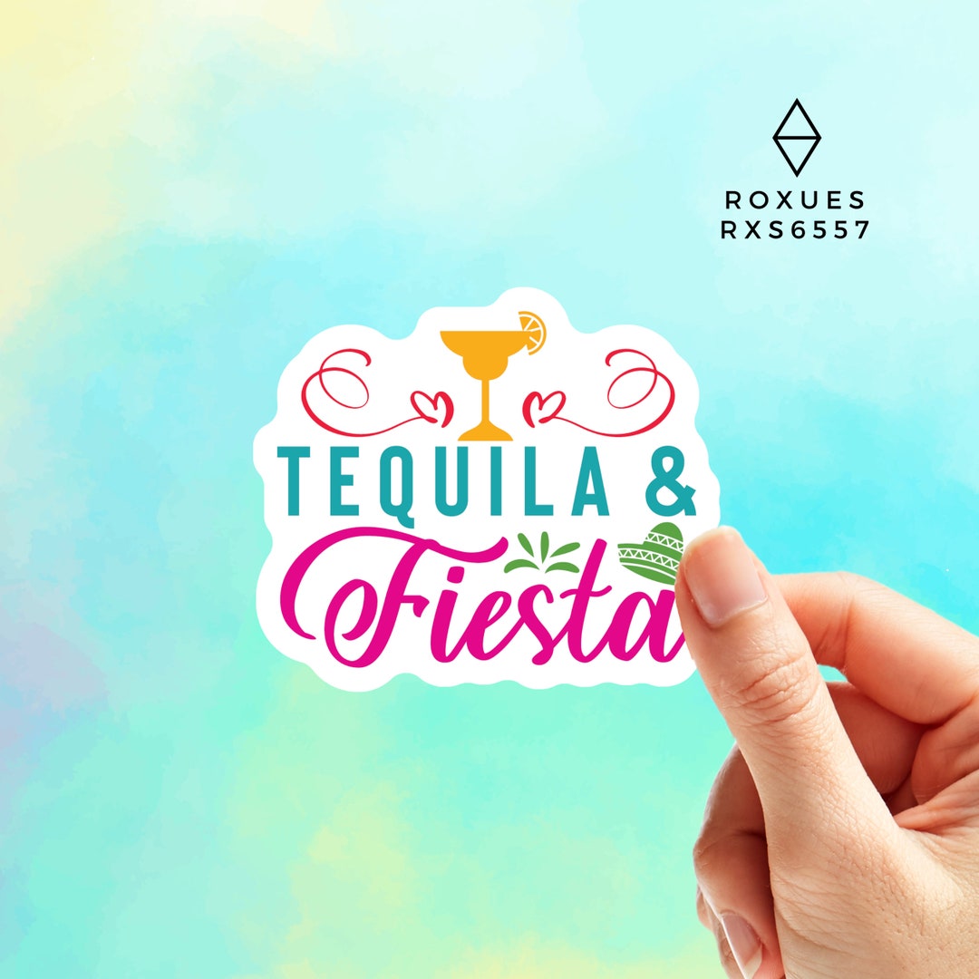 Tequila Y Fiesta Sticker, Latina Sticker, Vinyl Decal, Mexican Phrases ...