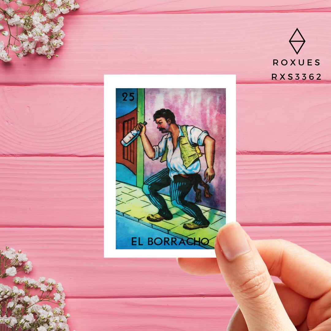 El Borracho Loteria Sticker Mexican Stickers Mexico Stickers Mexico ...