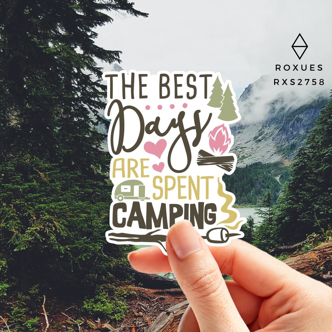 Camper Sticker Camping Decal Summer Sticker Great Outdoors Sticker ...