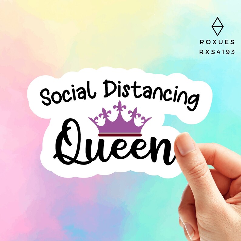 Social Distancing Queen Six Feet Away Sticker Quarantine - Etsy