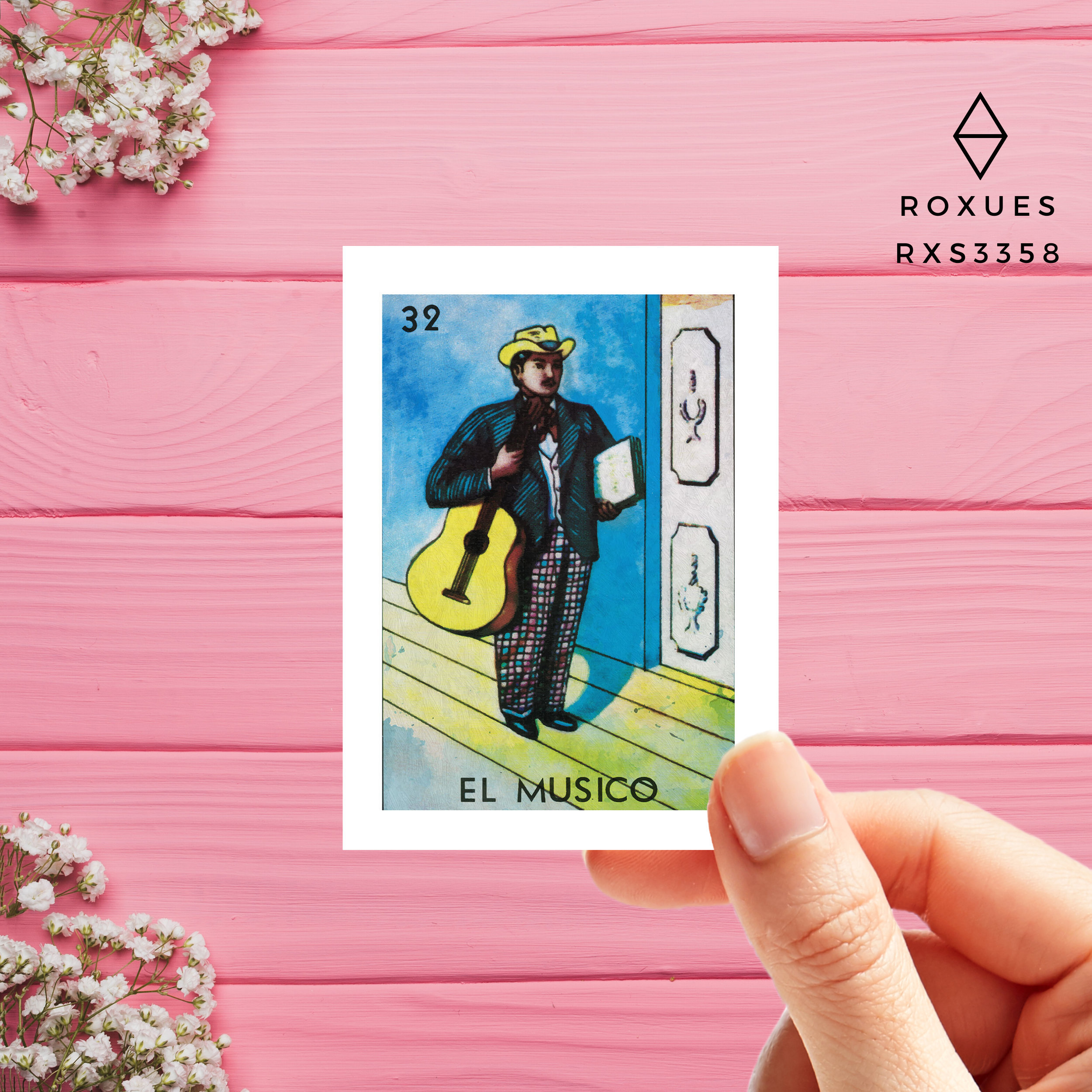 El Musico Loteria Sticker Mexican Stickers Mexico Stickers - Etsy