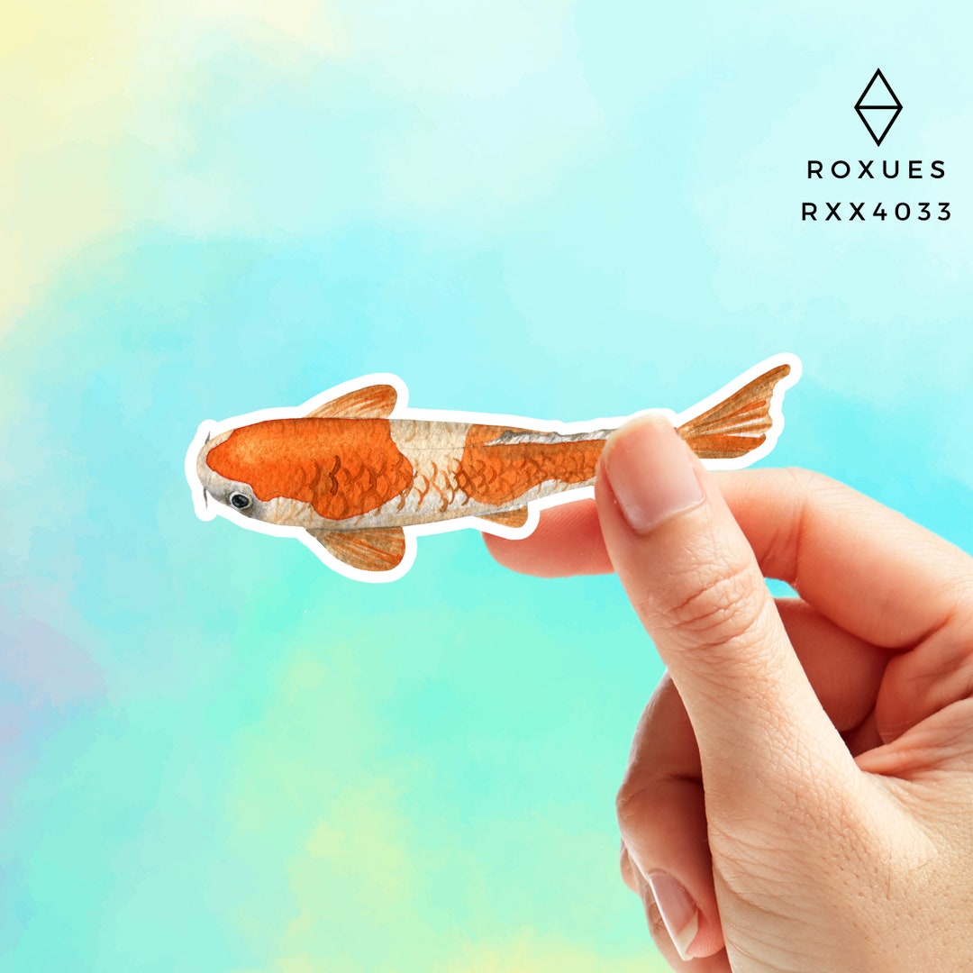 Koi Fish Sticker, Fish Sticker, Japan Sticker, Laptop Decal, MacBook ...